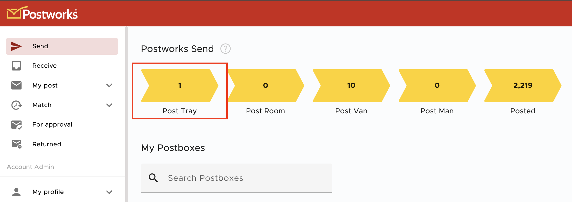 How to send a letter with Postworks portal